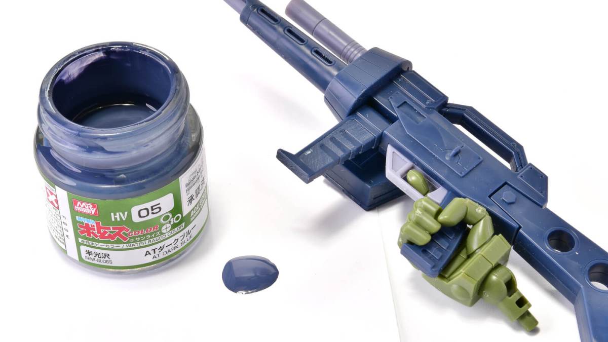 缶スプレーでサーフェイサーが吹けない人にもおすすめな、筆で塗れる抜群の下地色「ATダークブルー」／水性ボトムズカラー全色レビュー | nippper: ニッパーを握るすべての人と、プラモデルの ...